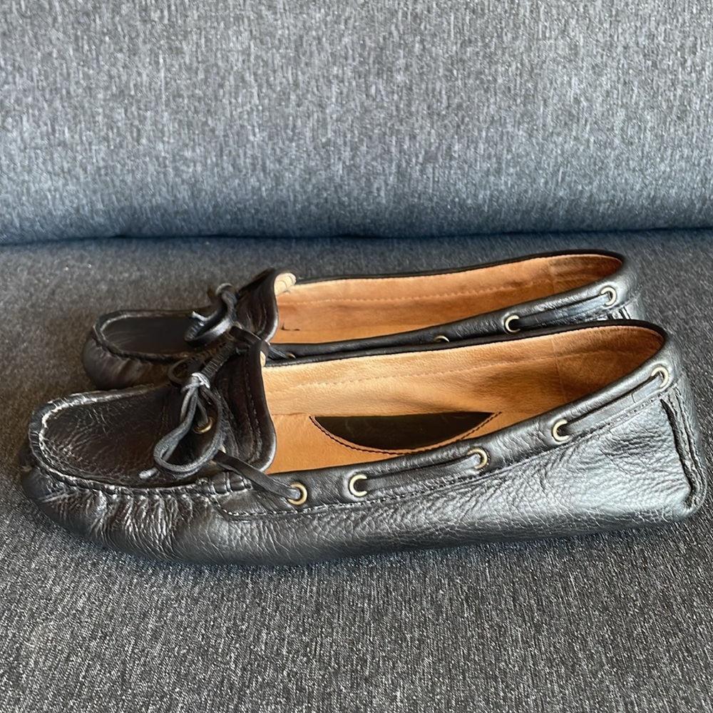 Frye “ Reagan Campus” Driving Shoes Flats Black Leath… - Gem